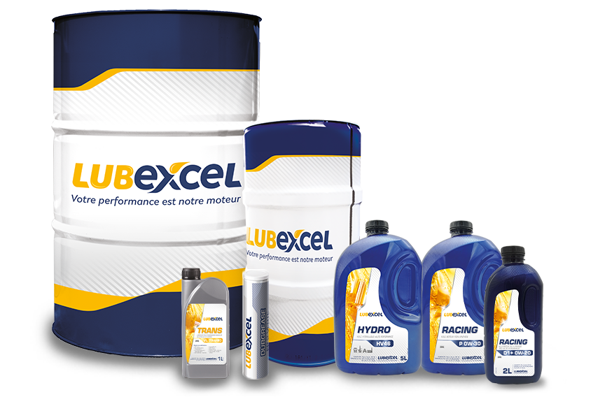 Range of lubricants : Lubexcel oils and greases